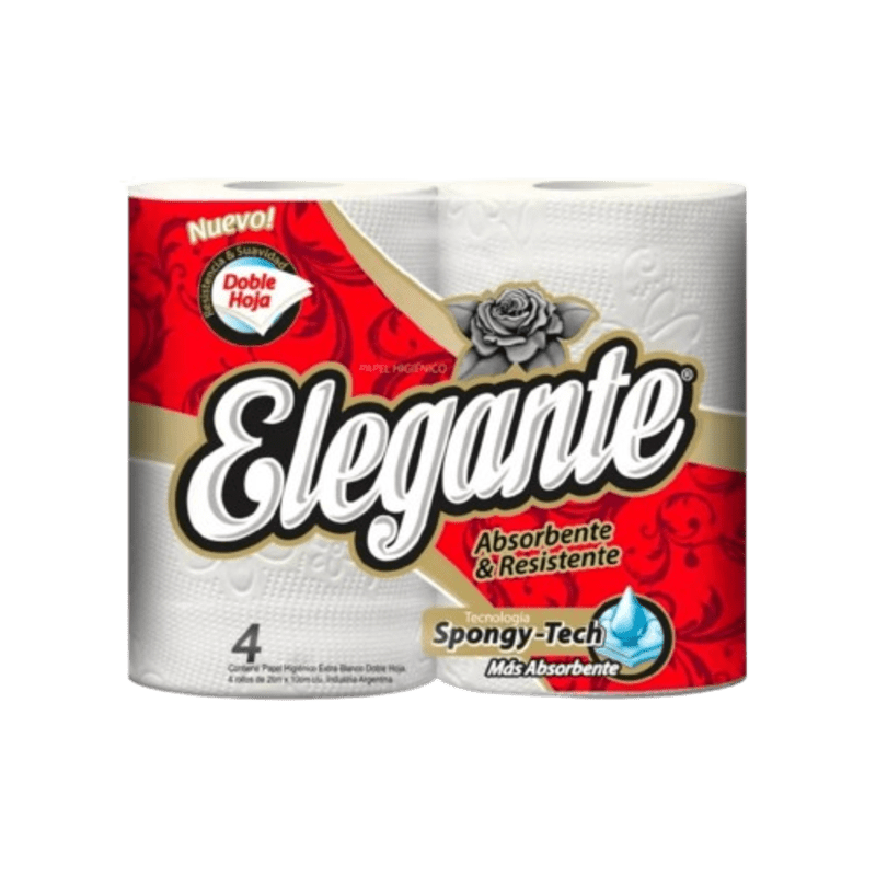 Elegante Papel Higienico 4 X 20 Metros Doble Hoja Química Hurlingham